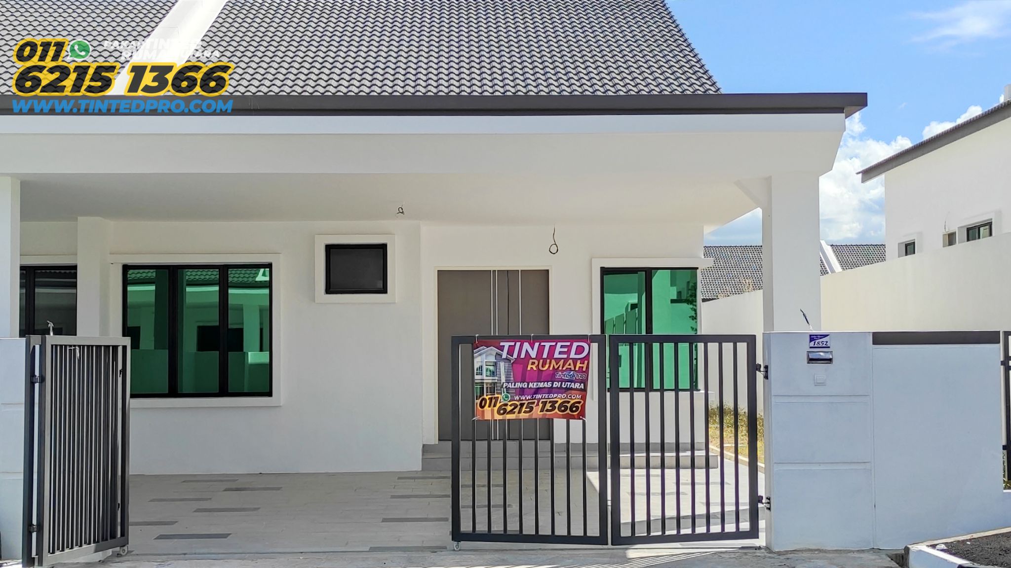 Pemasangan tinted rumah di Taman Kulim Utama Fasa 2, Kulim, Kedah